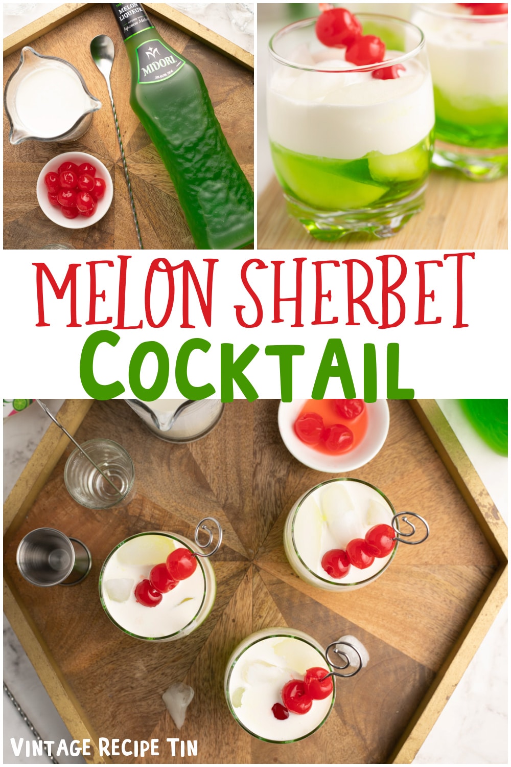 Melon Sherbet Cocktail - Retro Potluck