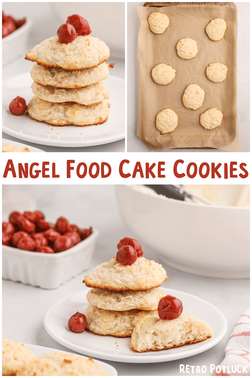 Angel Food Cake Cookies - Retro Potluck